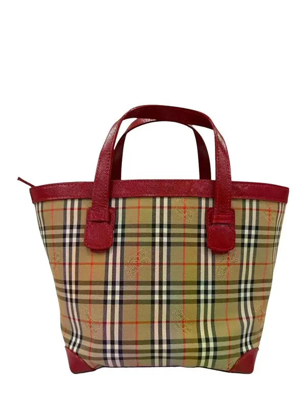 Burberry Haymarket Check Canvas Tote Bag - Neutrals