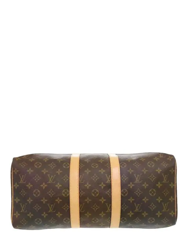 LOUIS VUITTON Monogram Keepall 45 Travel Bag - Brown