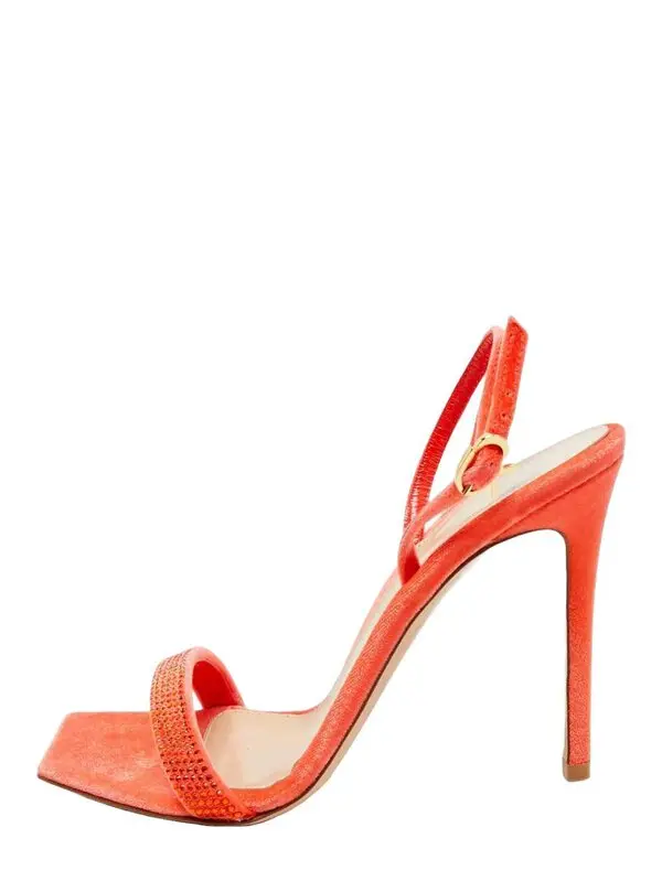 GIANVITO ROSSI Britney Crystal-embellished Sandals - Orange