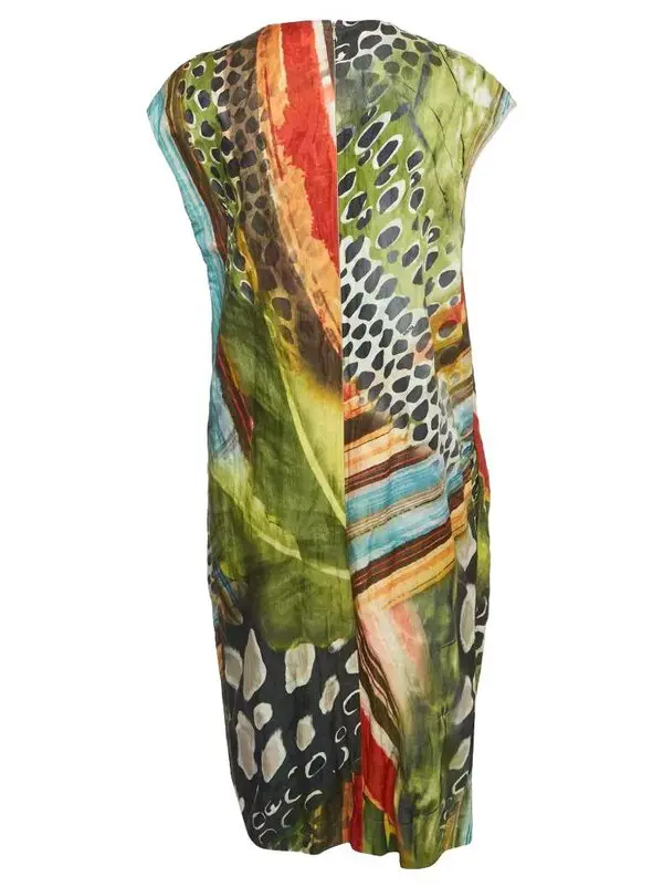 Dsquared2 Escada Abstract-print Midi Dress - Green