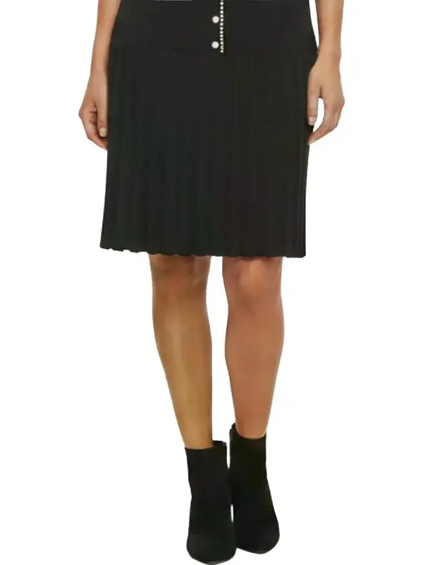 Sandro Pleated Midi Skirt - Black