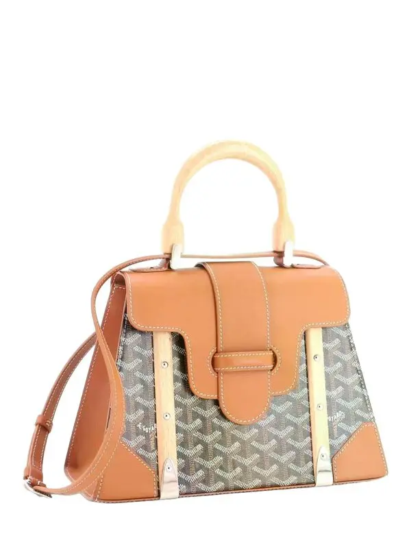 Goyard Saigon Coated Canvas Pm Satchel - Brown