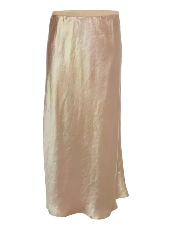 Max Mara A-line Satin Midi Skirt - Neutrals