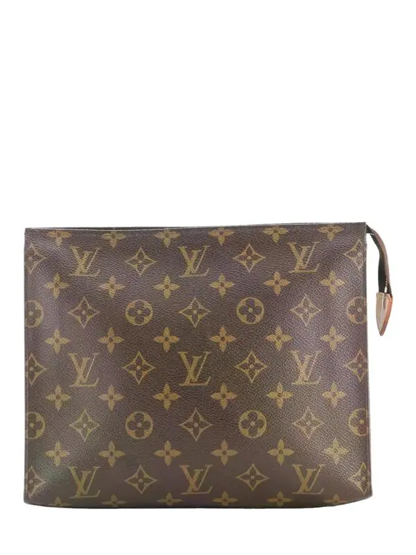 LOUIS VUITTON Monogram Canvas 26 Toiletry Pouch Clutch Bag - Brown