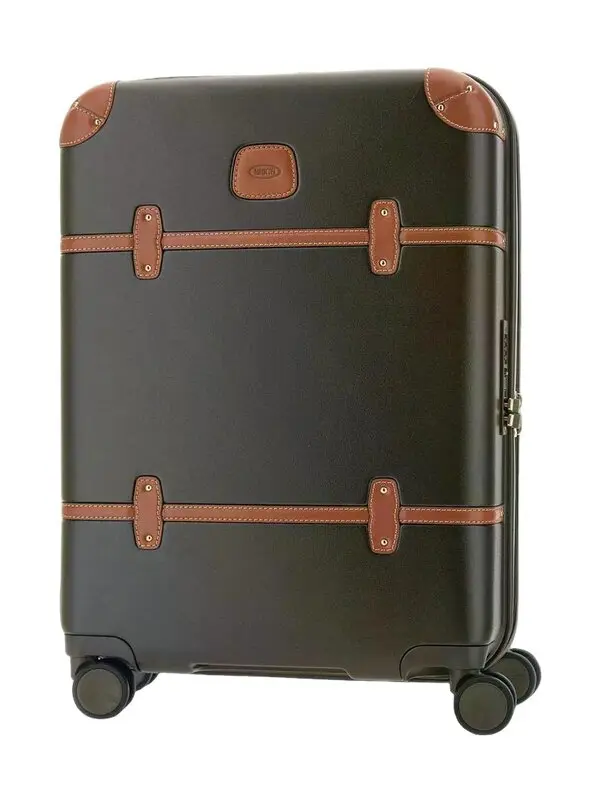 Bric'S Leather-trimmed Suitcase - Green
