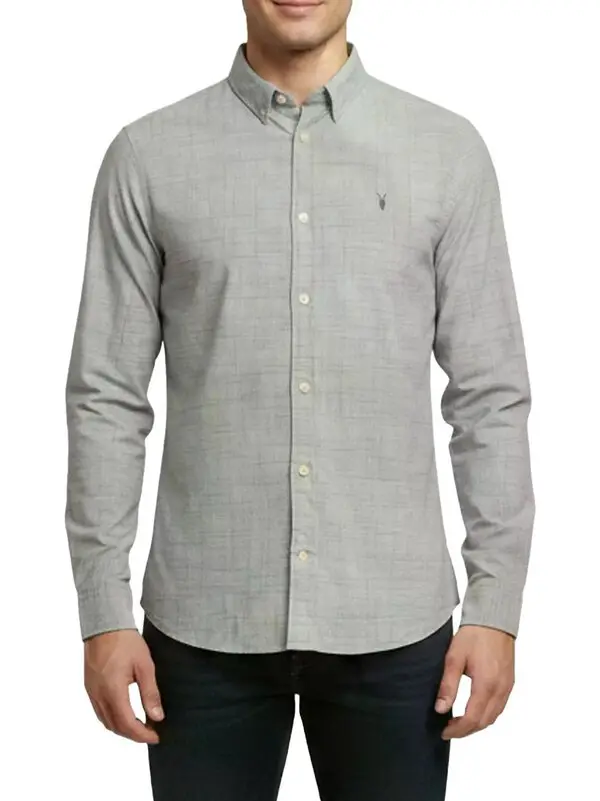 ALLSAINTS Textured Button-down Shirt - Grey