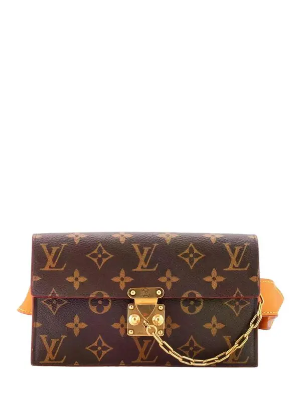 LOUIS VUITTON Monogram Canvas Pouch Belt Bag - Brown