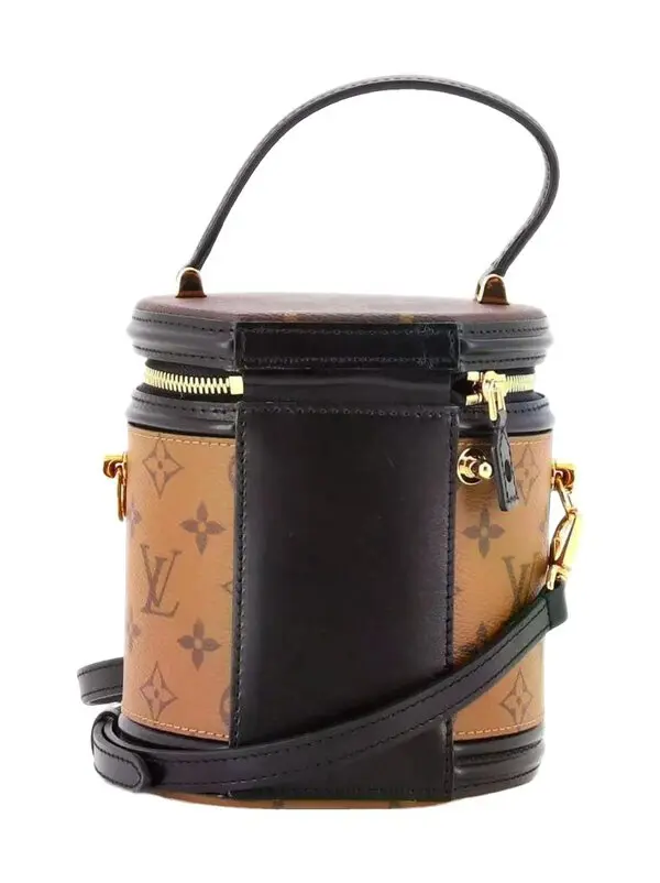 LOUIS VUITTON Cannes Handbag Reverse Monogram Canvas Satchel - Black