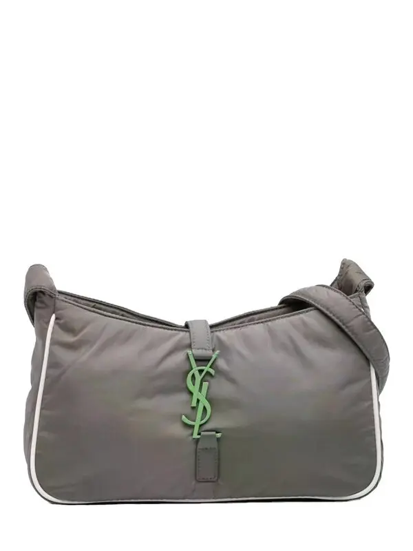 Saint Laurent Nylon Le 5 A 7 Shoulder Bag - Grey