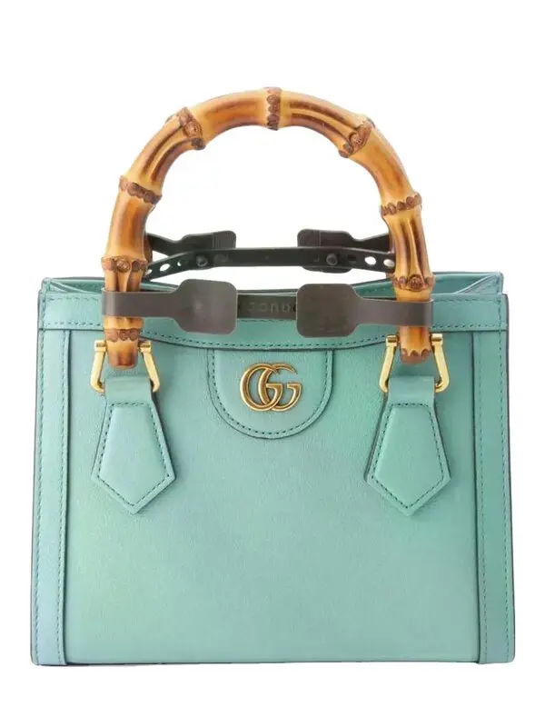 Gucci 2016-2026 Mini Calfskin Bamboo Diana Satchel - Blue