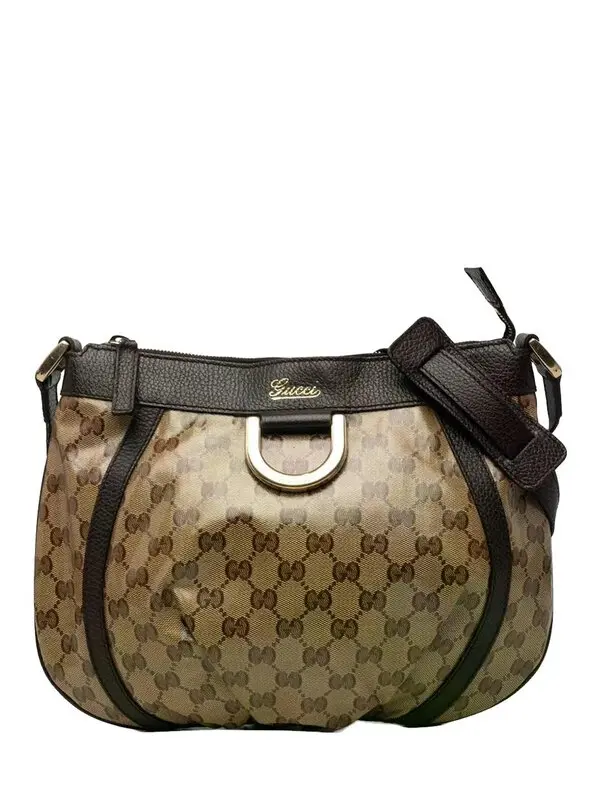 Gucci Gg Crystal Abbey D-ring Crossbody Bag - Neutrals