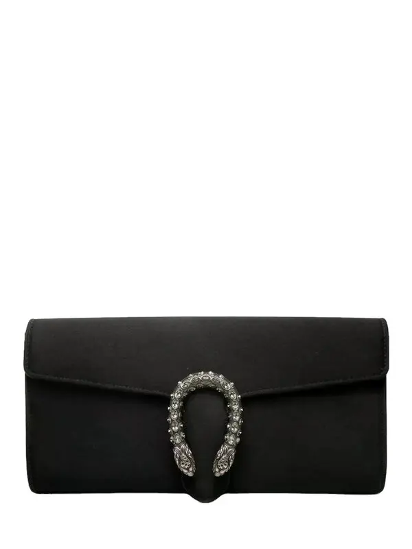 Gucci 2016-2026 Satin Dionysus Clutch Bag - Black