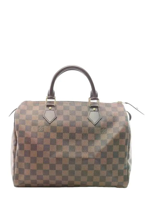 LOUIS VUITTON 2008 Damier Ebene Speedy 30 Boston Bag - Brown
