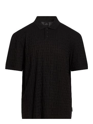 Armani Exchange Polo Shirt Size Cotton - Black