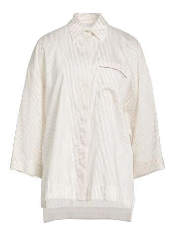 Peserico Silk Blend Striped Shirt - Ivory