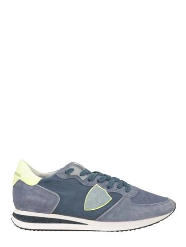 Philippe Model Leather And Textile Sneakers - Blue
