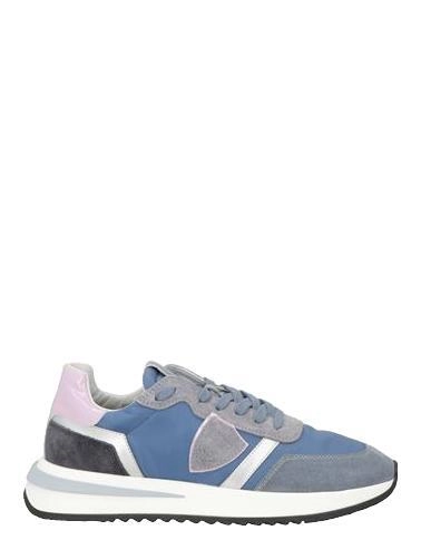 Philippe Model Leather And Textile Fiber Low-top Sneakers - Blue