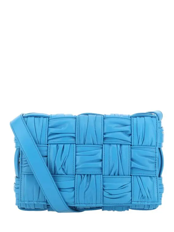 Bottega Veneta Leather Cross Body Bag - Blue