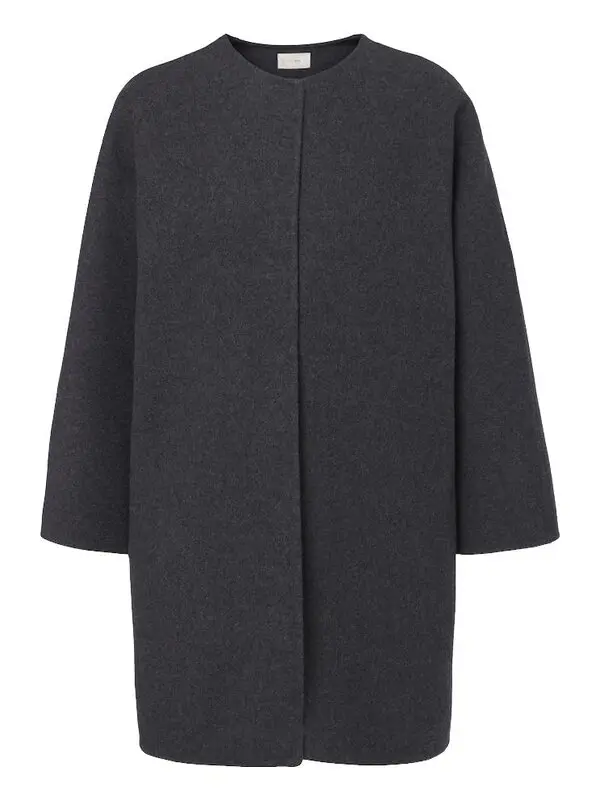 THE ROW Cove Oversized Cashmere And Wool Coat - Grey
