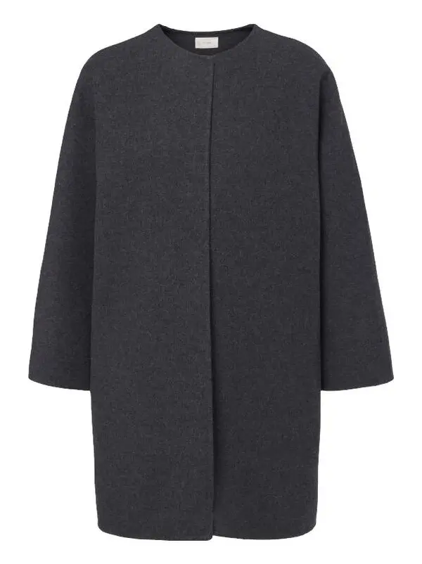 THE ROW Cove Oversized Cashmere And Wool Coat - Grey