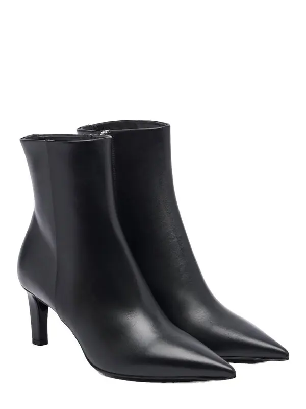 JIMMY CHOO Frankie Leather Ankle Boots - Black