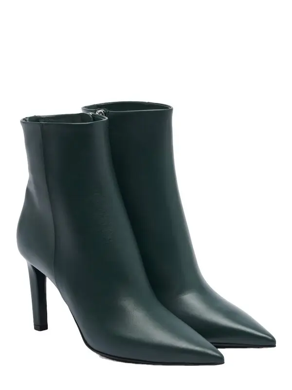 JIMMY CHOO Frankie Leather Ankle Boots - Green