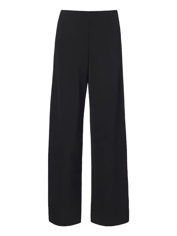 THE ROW Farah Wool And Cashmere Wide-leg Pants - Black
