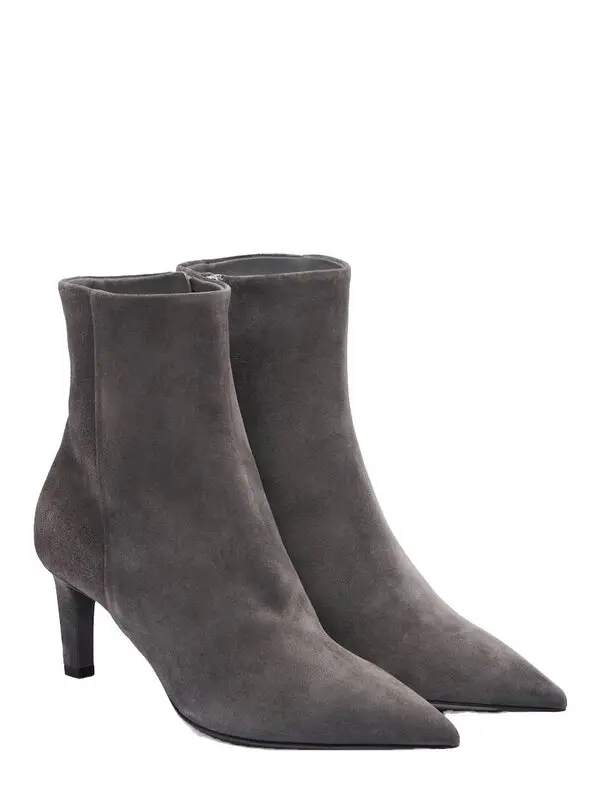 JIMMY CHOO Frankie Suede Ankle Boots - Grey