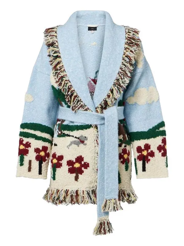 Alanui Casa Intarsia Wool-blend Cardigan - Multicoloured