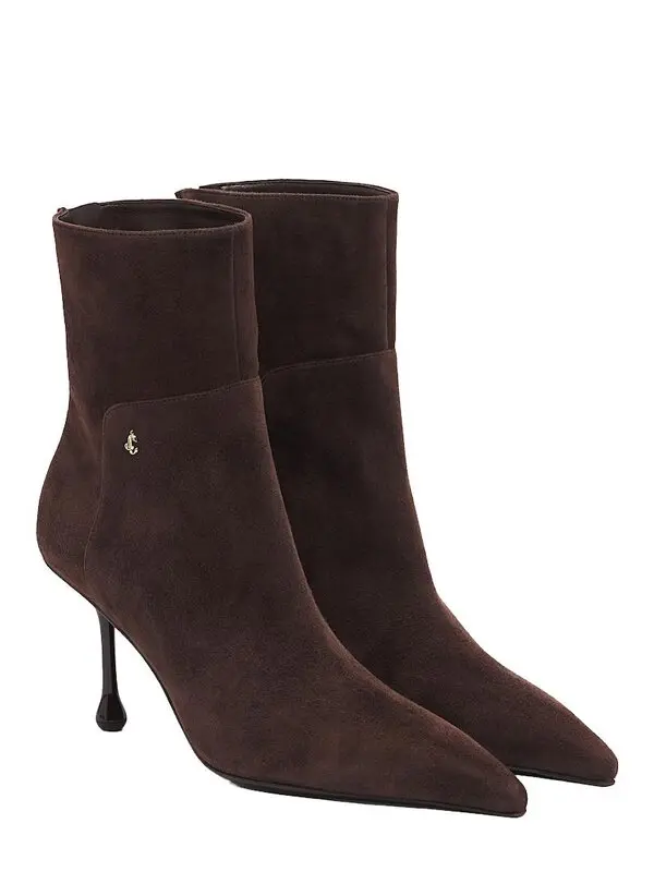 JIMMY CHOO Cycas Suede Ankle Boots - Brown