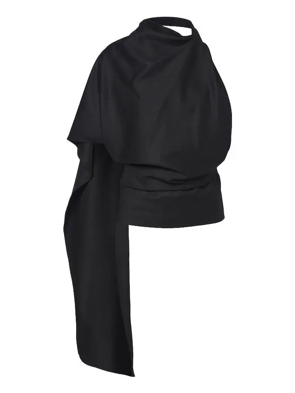 RÓHE Asymmetric Virgin Wool Top - Grey