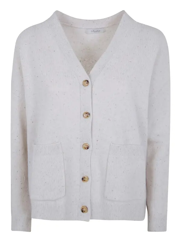 JC SOPHIE Piroska Button Front Sweater - Beige