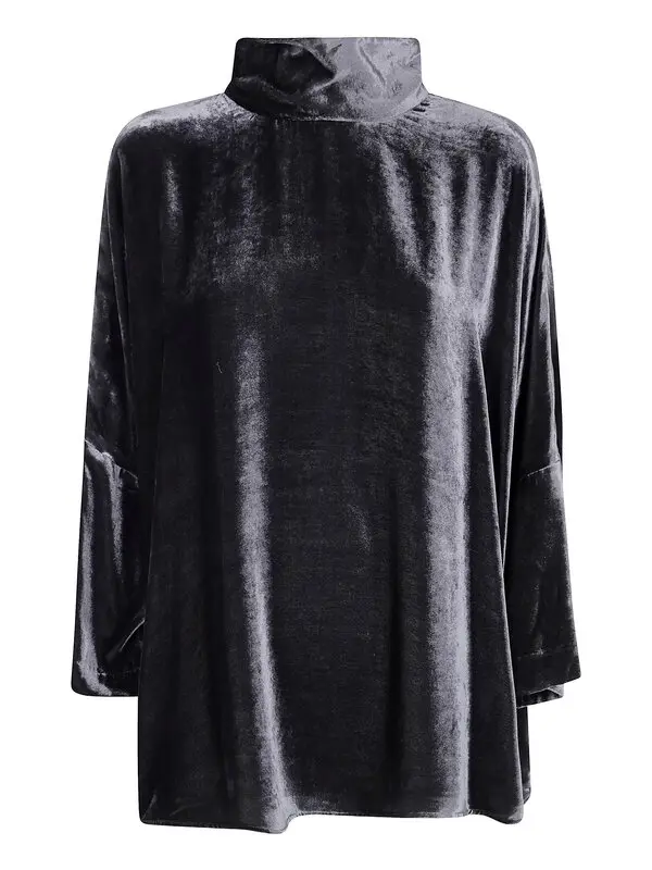 GENTRYPORTOFINO Viscose Silk Shirt - Gray