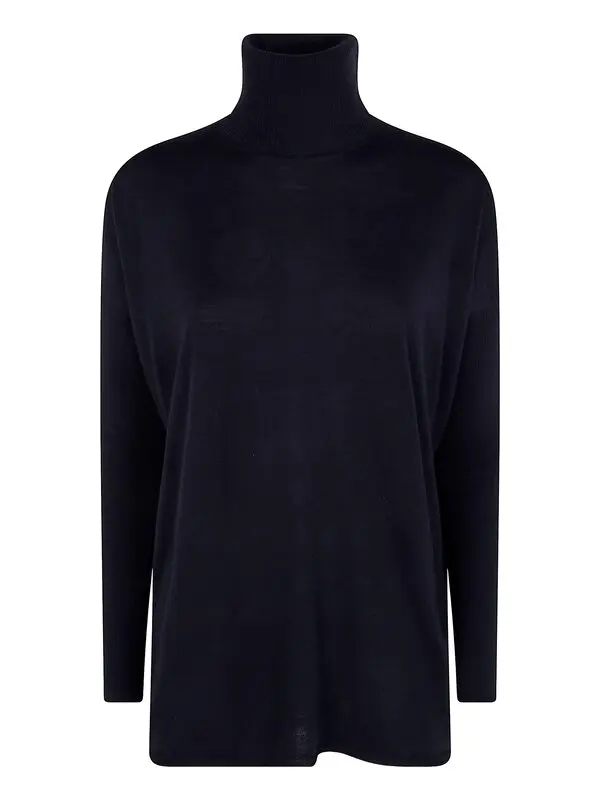 GENTRYPORTOFINO Wool Silk Sweater - Black