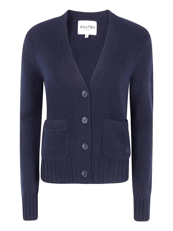 KUJTEN Cashmere Milena V-neck Sweater - Black