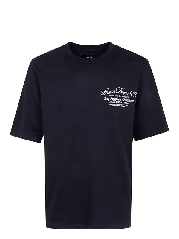 Amiri T-shirt Chain Stitch "dreamers - Black