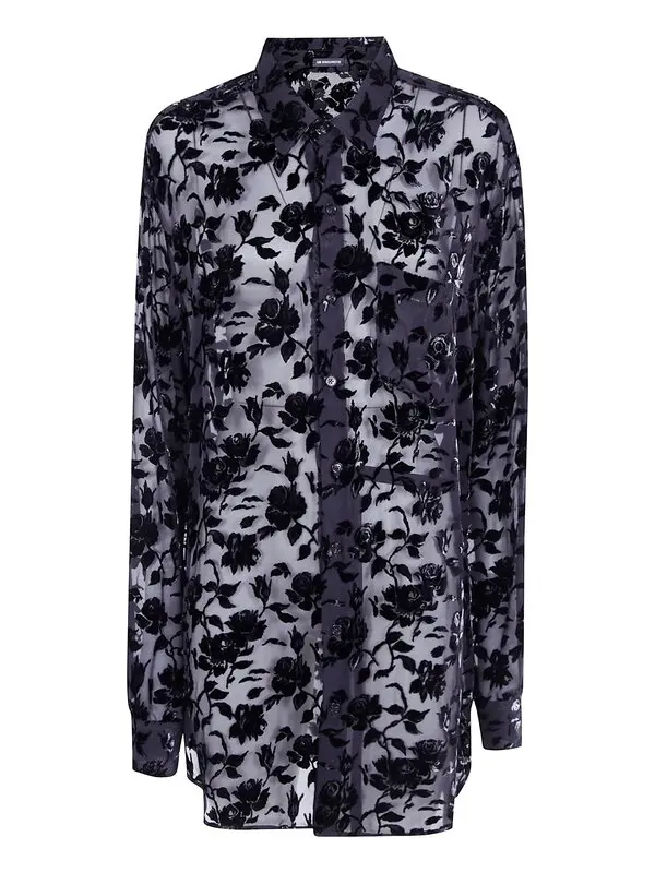 ANN DEMEULEMEESTER Elisabeth Long Shirt - Black