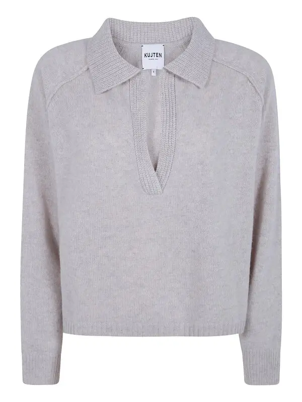 KUJTEN Sweater Polo Neck "aenora - Beige