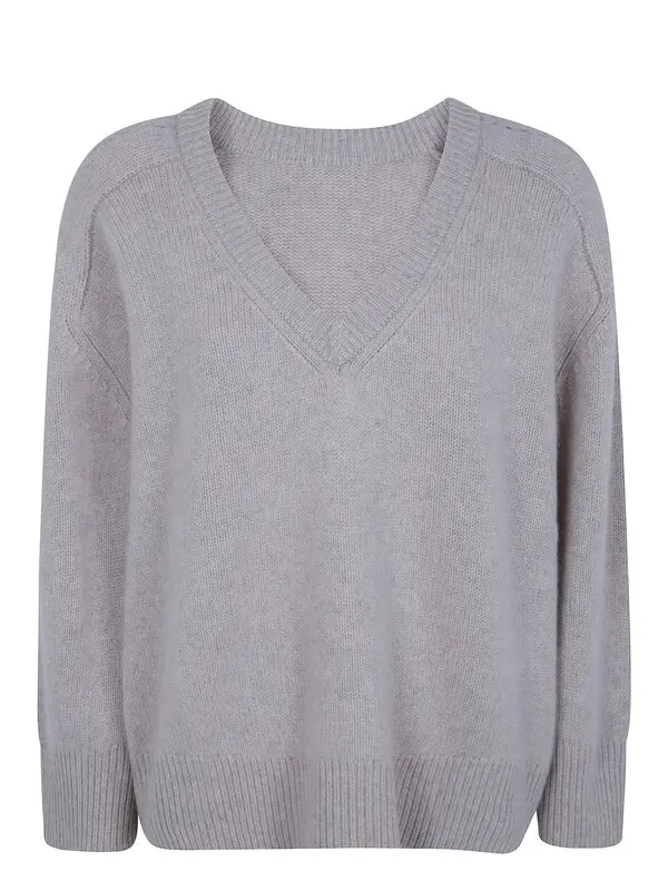 KUJTEN Cashmere V-neck Sweater - Beige