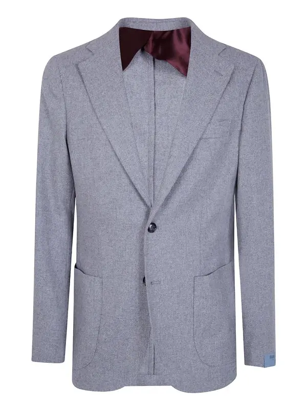 BARBA NAPOLI Single Breasted Jacket - Gray