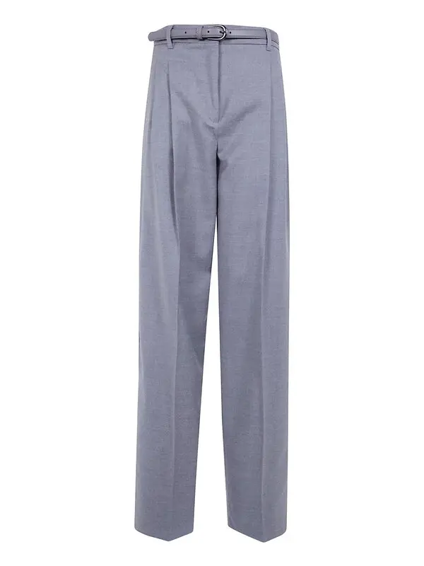 Max Mara Wool Tailored Trousers - Gray