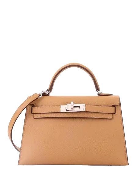 Hermès Leather Kelly Mini Handbag - Brown