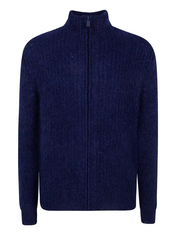 Aspesi Zip-up Sweater - Blue