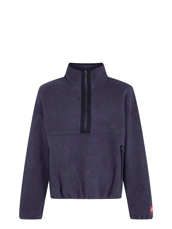 The North Face Fleece Red Box Half Zip Sweatshirt - Gray