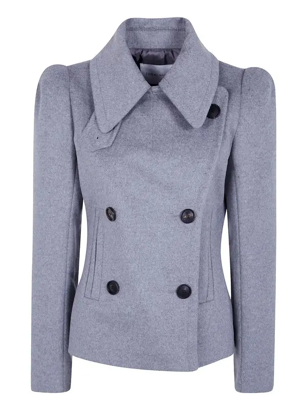 Seven For All Mankind Double-breasted Wool Jacket - Gray