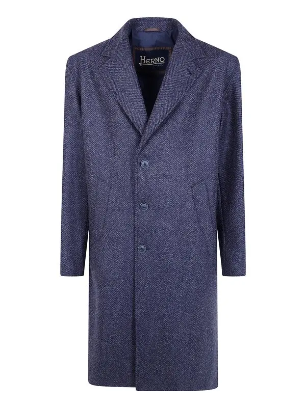 Herno Classic Wool Coat - Blue