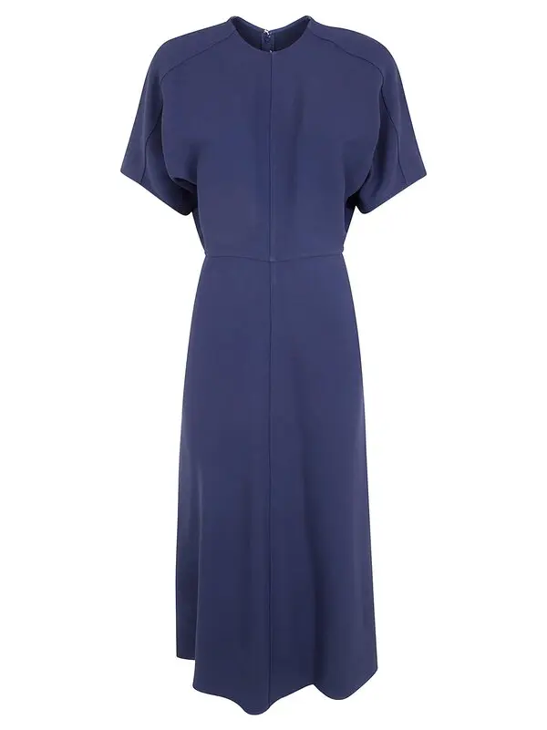 Victoria Beckham Dress Midi Viscose "eleanor - Blue
