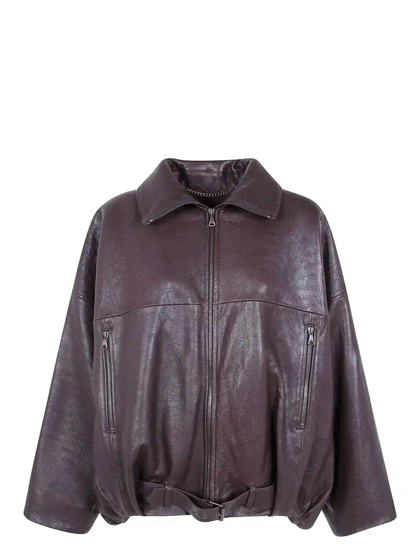 EMMETI Jacket Long Zipper "claudia Nuova Zelanda - Brown