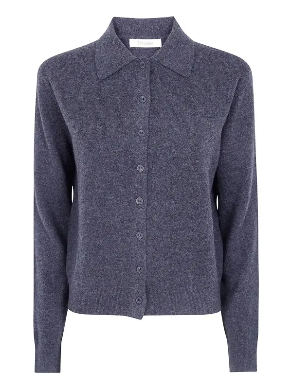 JC SOPHIE Merino Wool Collared Sweater - Gray