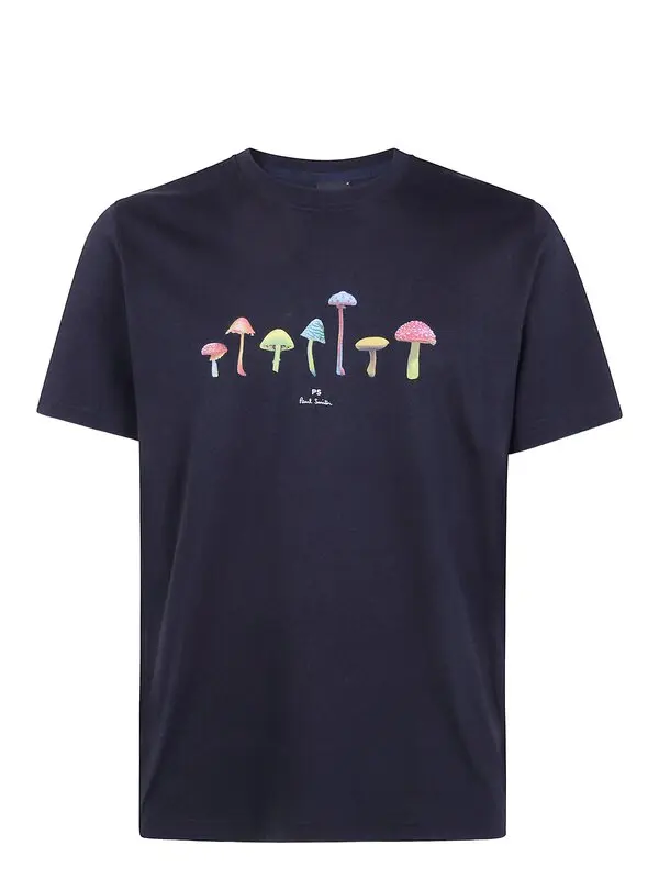 Paul Smith T-shirt Regular Fit "mushrooms - Black